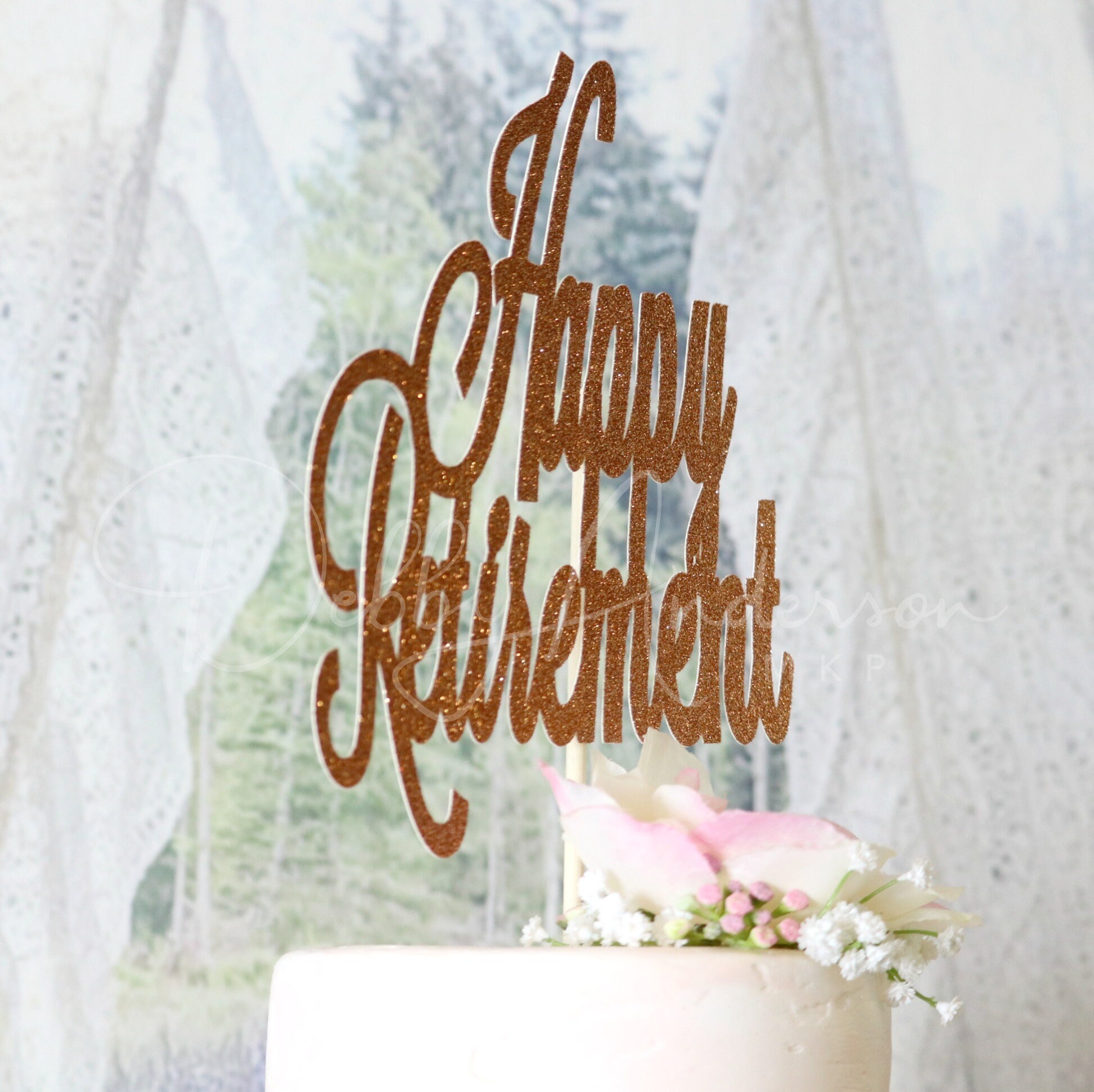 Retirement Party ANY COLOR Retirement Cake Topper - Etsy