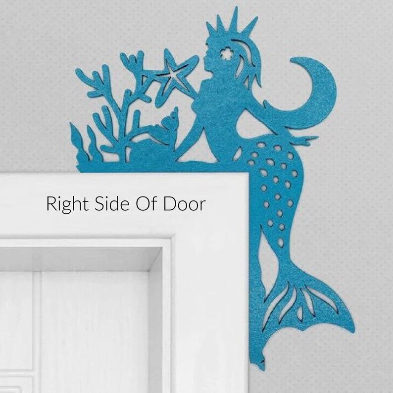 Mermaid Door or Window Trim Queen Mermaid Wood Frame Sitter | Etsy