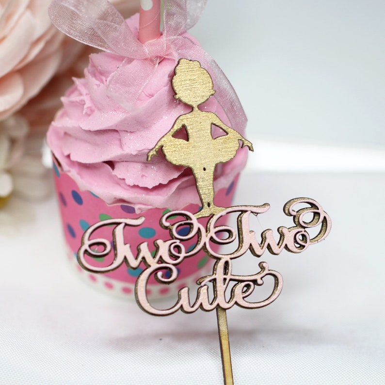 2nd Birthday Party Girl Two Two Cute Cake Topper Second - Etsy