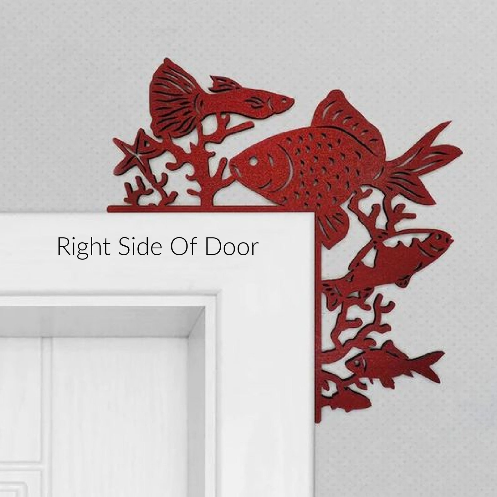 Fish Door or Window Trim Fish Pond Wood Frame Sitter Magical - Etsy
