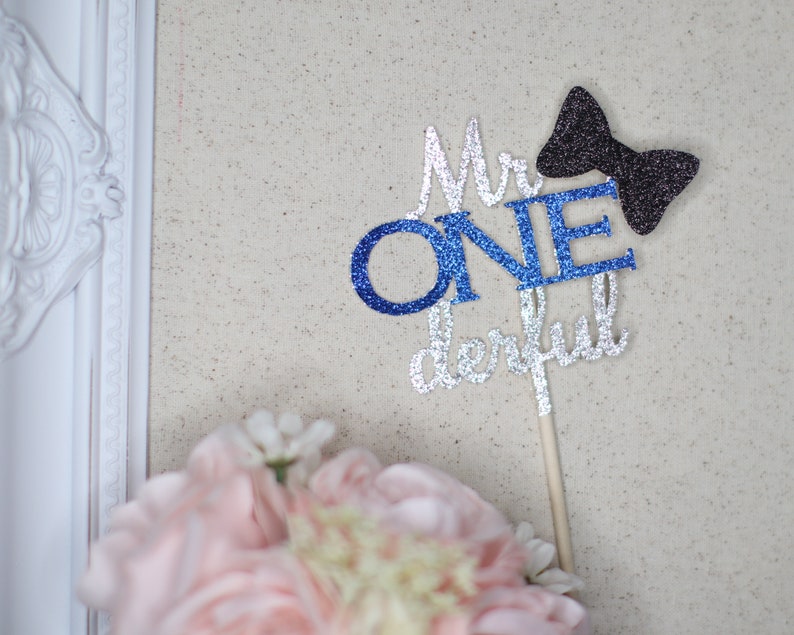 Mr Onederful Cake Topper One Cake Topper Boy Cake Topper | Etsy