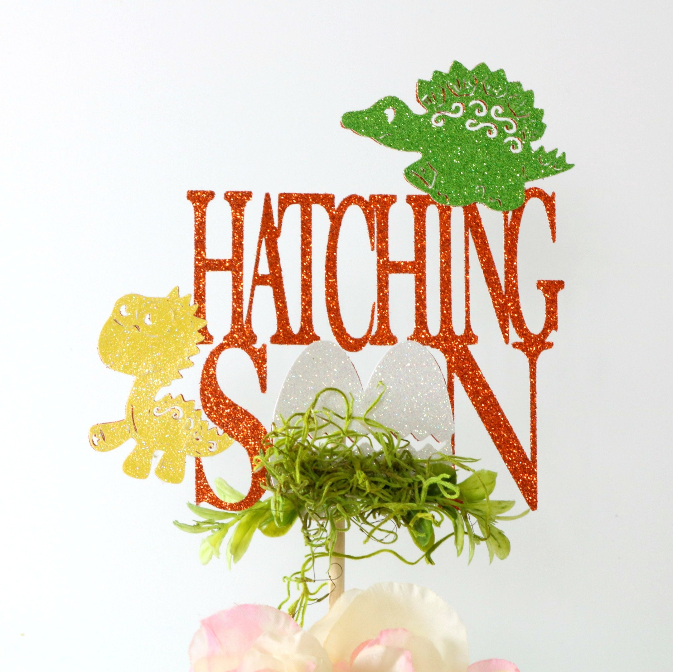 Baby Shower Cake Topper Hatching Soon ANY COLORS Boy - Etsy