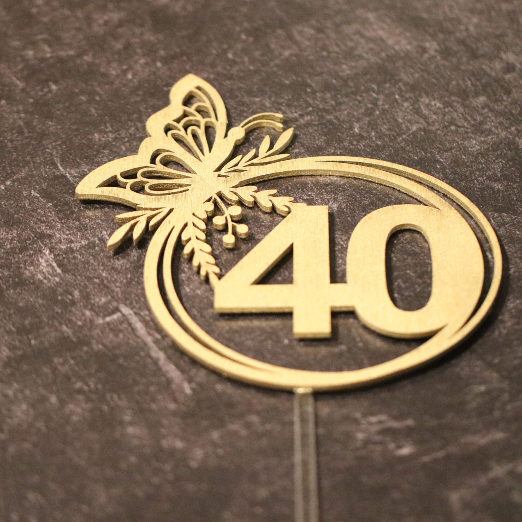 Gold Butterfly Cake Topper for Birthday Custom Personalized - Etsy