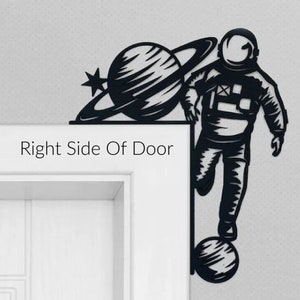 Space Man Outer Space Door or Window Trim, Astronaut Wood Frame Sitter ...
