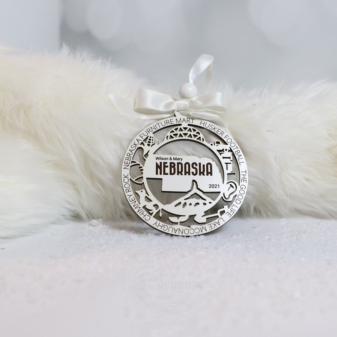 Personalized Nebraska Christmas Ornament: Chimney Rock, Lake Mcconaughy ...