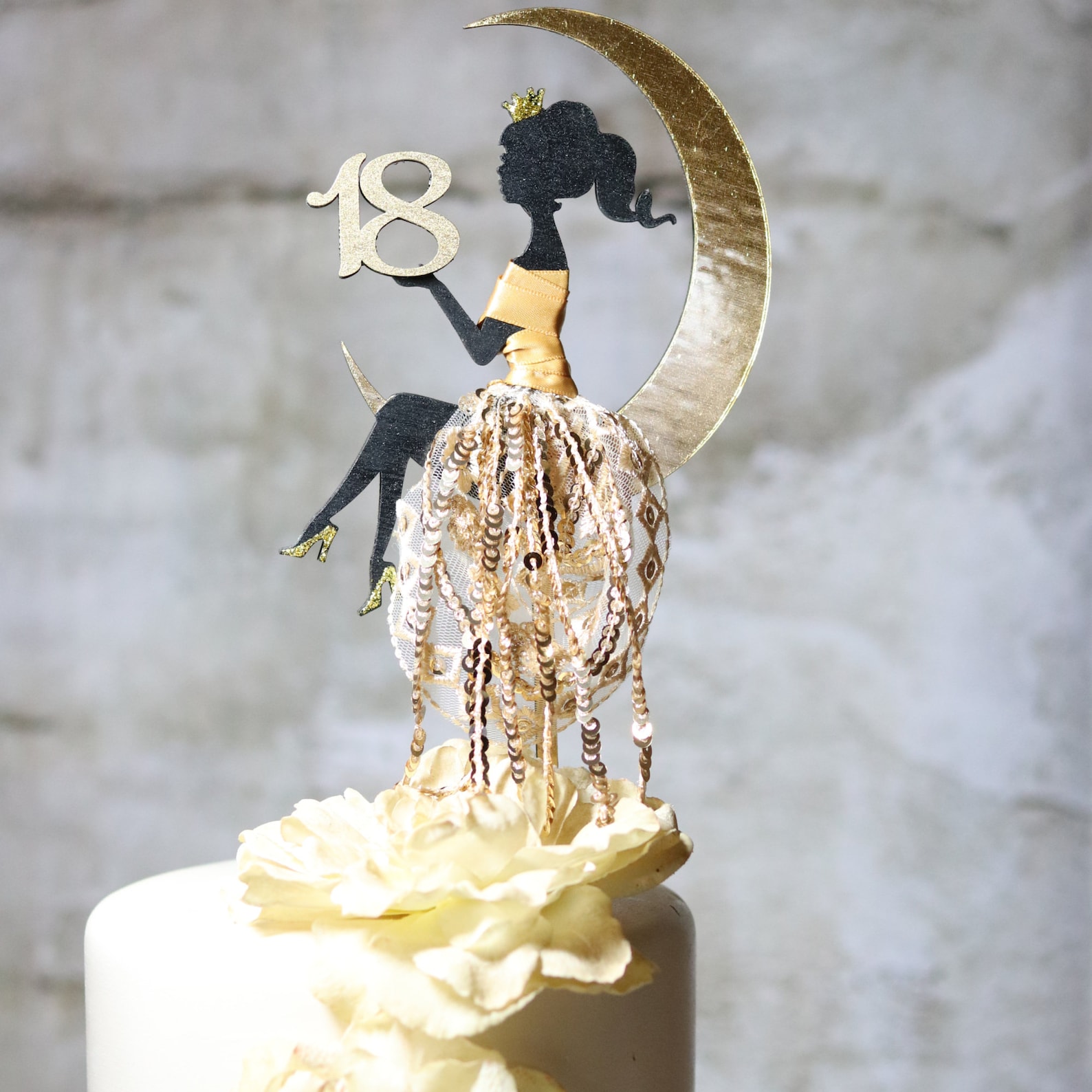 Moon Cake Topper 18th Birthday Party Personalized Cake | Etsy