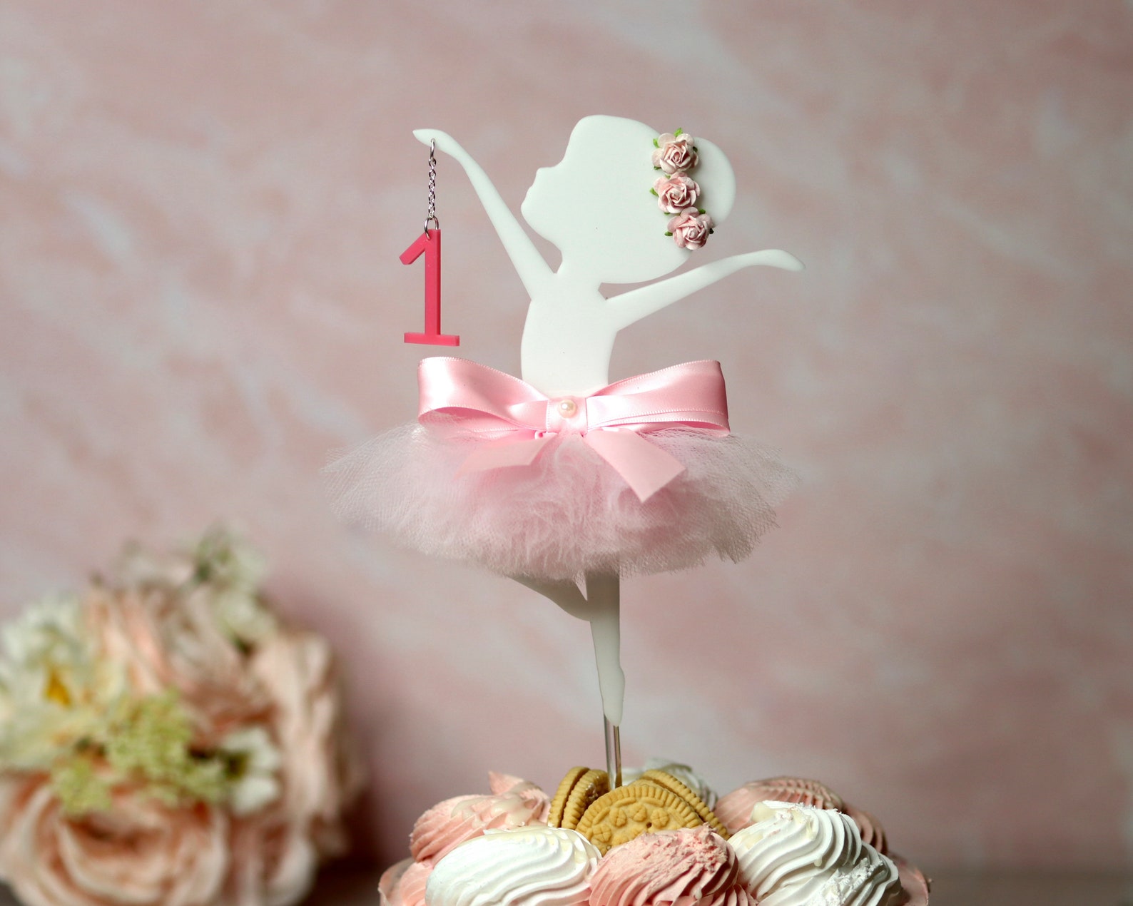 1st Birthday, Ballerina Cake Topper, ANY AGE, Girl Birthday Party ...