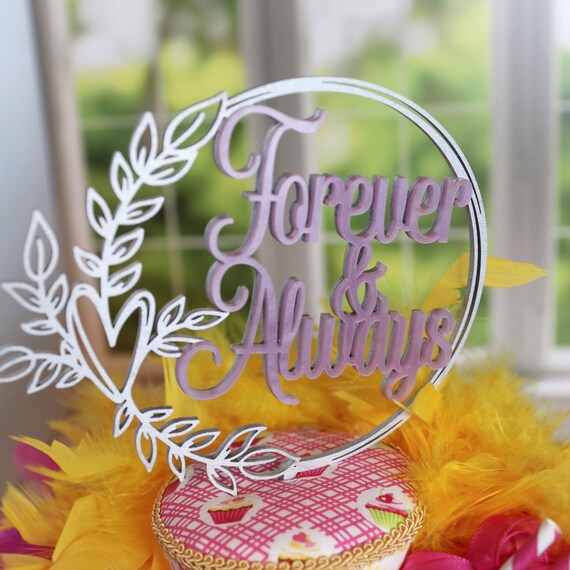 Forever and Always Wood Cake Topper for Wedding or | Etsy