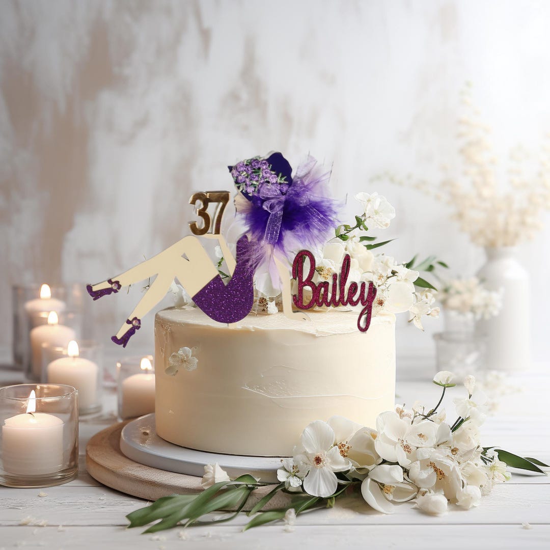 Personalized Sitting Girl Cake Topper – Southern Belle Style - Etsy