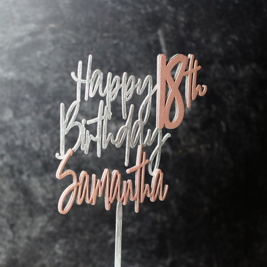 Wood 18th Cake Topper Girl First Birthday Cake Topper Boy ONE - Etsy