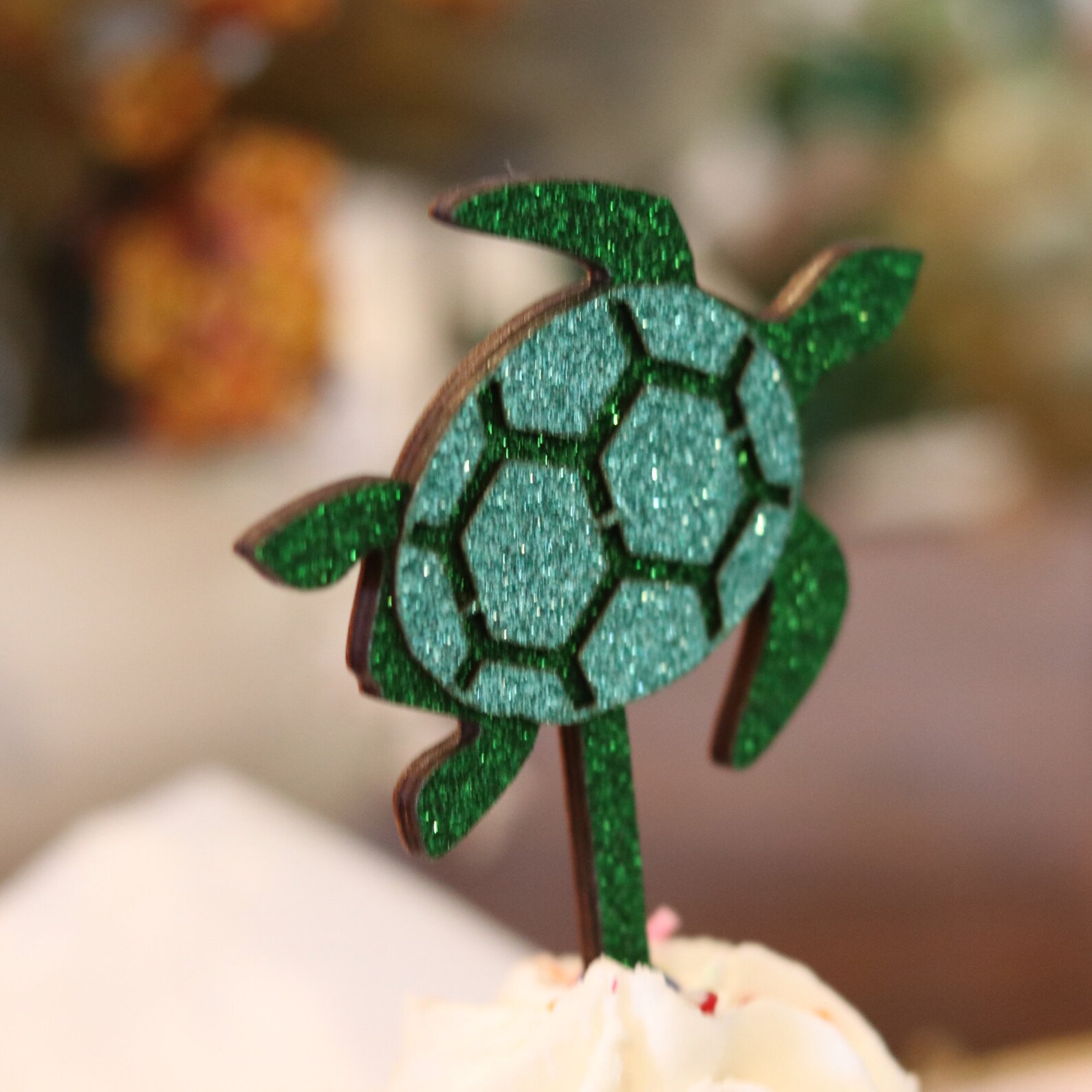 Sea Turtle Party Turtle Cupcake Toppers Set 12 Sealife | Etsy
