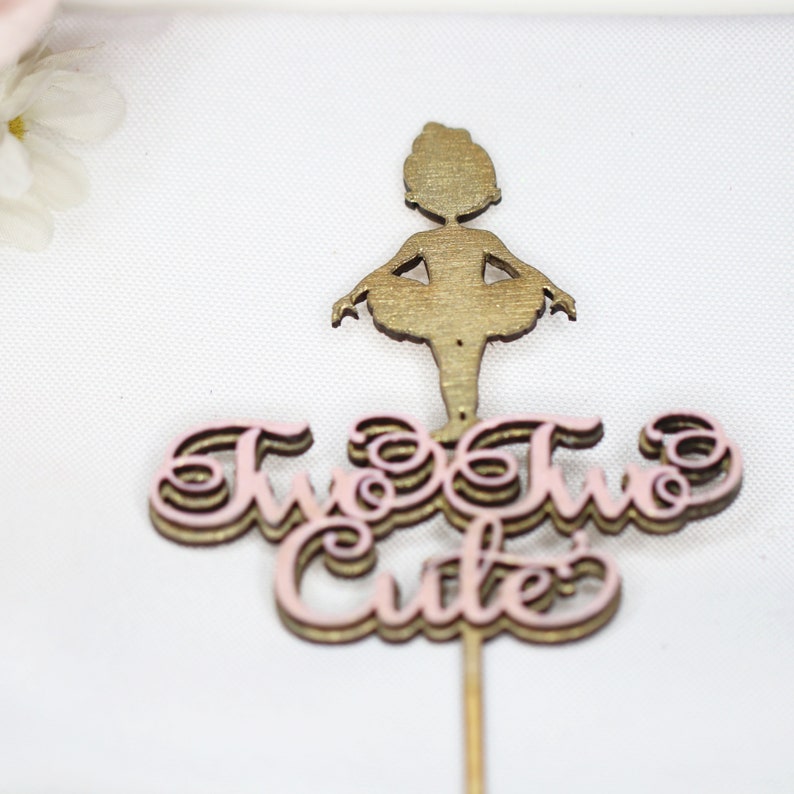 2nd Birthday Party Girl Two Two Cute Cake Topper Second - Etsy