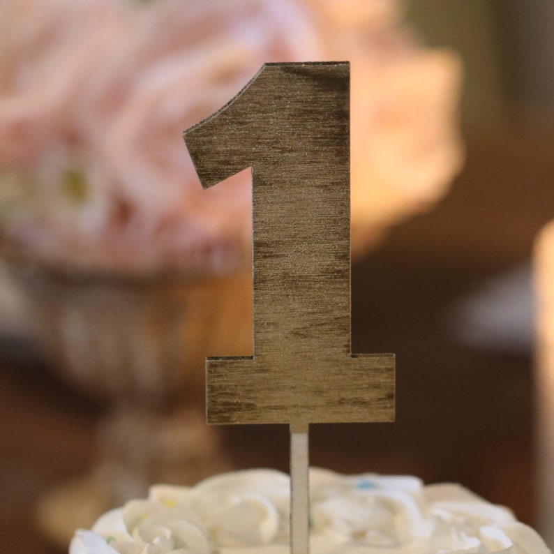Number 1 Cake Topper First Birthday Party Wood Cake Topper - Etsy