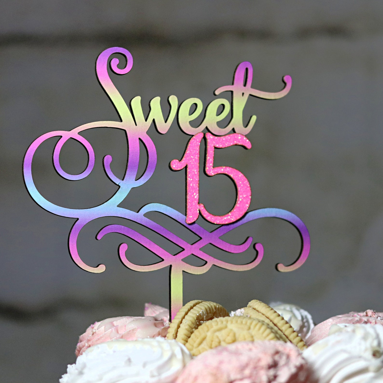 Quinceanera Cake Topper Sweet 15 Cake Topper Personalized - Etsy