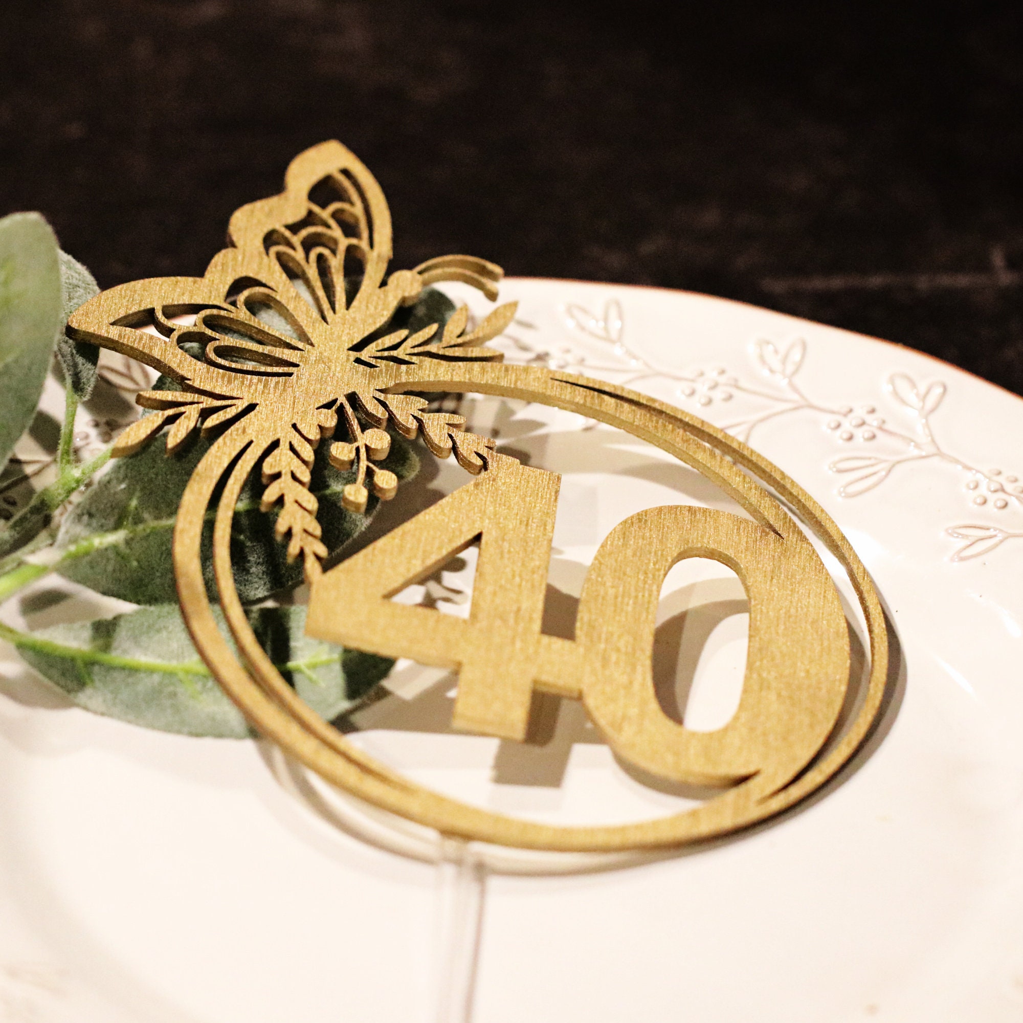 Gold Butterfly Cake Topper for Birthday Custom Personalized - Etsy