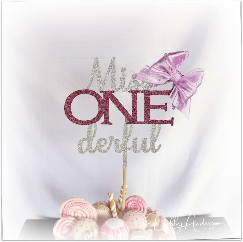 Miss Onederful Cake Topper, ANY COLOR AGE, Girl Cake Topper, Girl ...