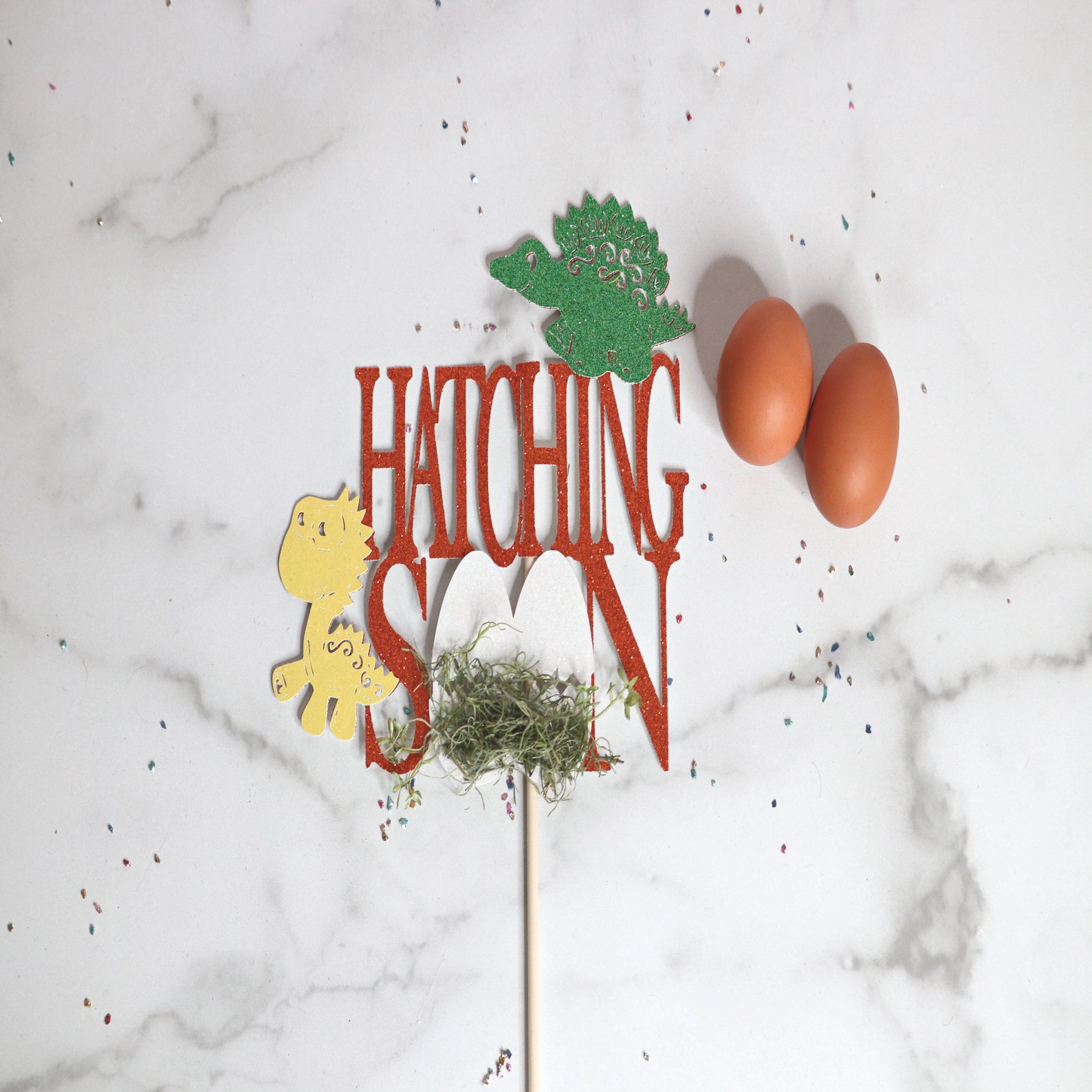 Baby Shower Cake Topper Hatching Soon ANY COLORS Boy - Etsy