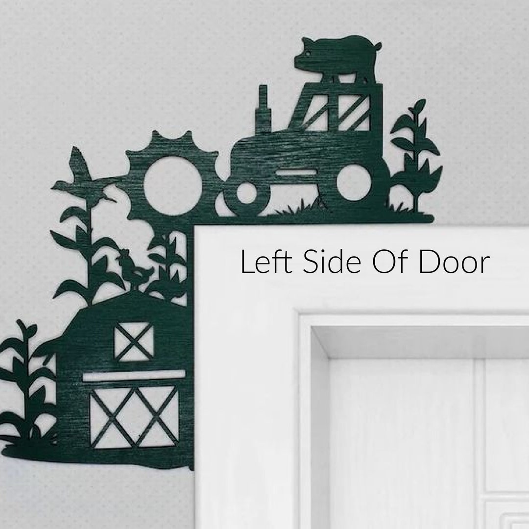 Tractor Farm Door or Window Trim, on the Farm Wood Frame Sitter, Corn ...