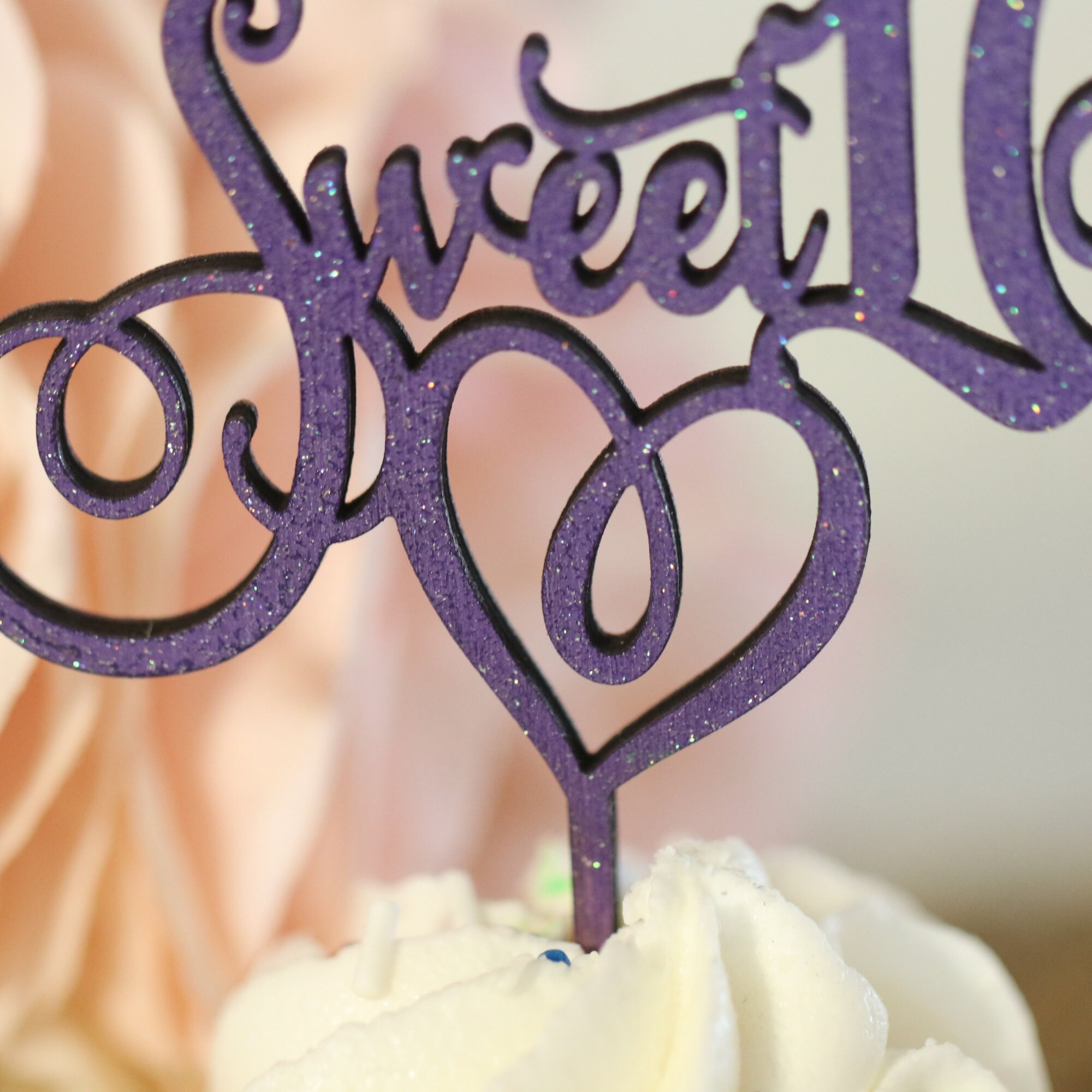 Dulce 16 fiesta dulce 16 cupcake toppers dulces 16 | Etsy