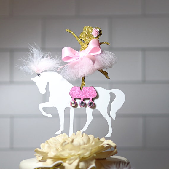 Ballerina Cake Topper Circus Cake Topper Personalized Wood | Etsy