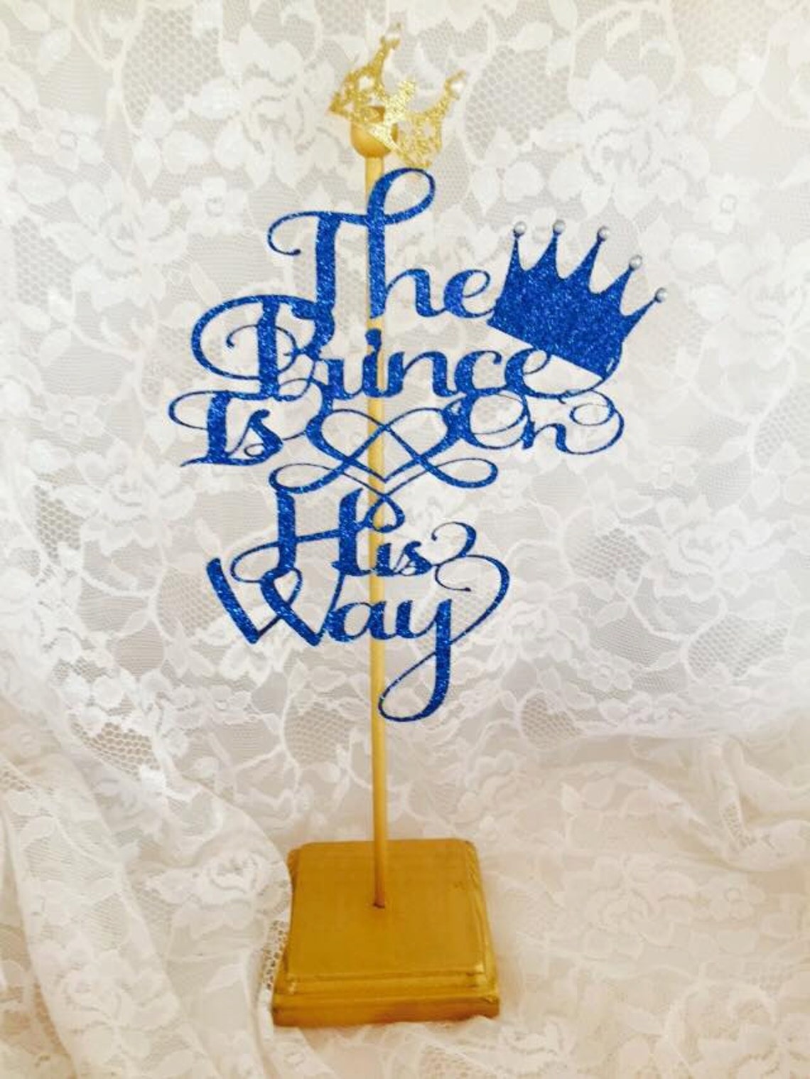 Cake Topper Prince Cake Topper Centerpiece Baby Shower - Etsy