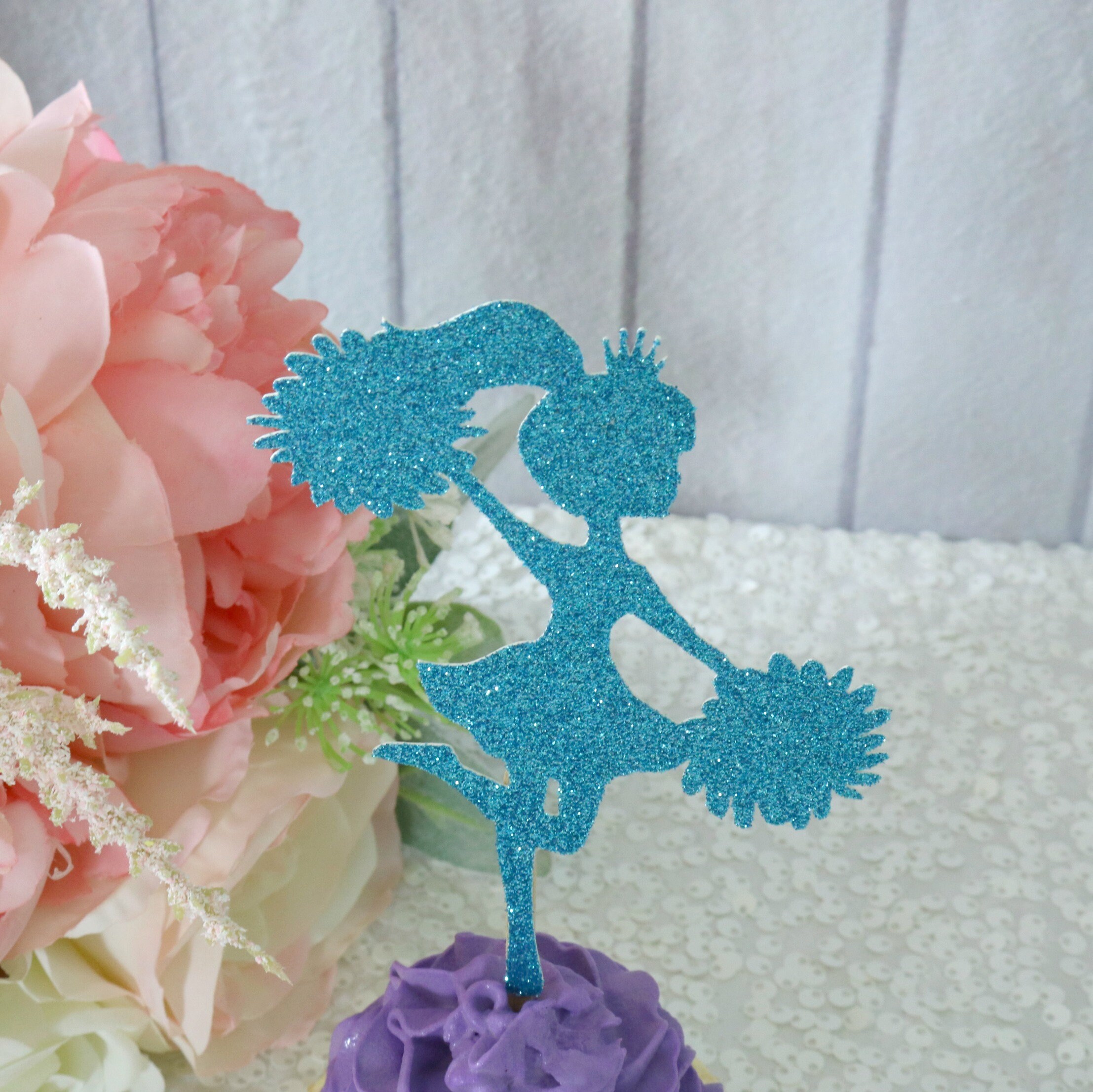 Cheerleader Cupcake Toppers ANY COLORS Teenager Party - Etsy