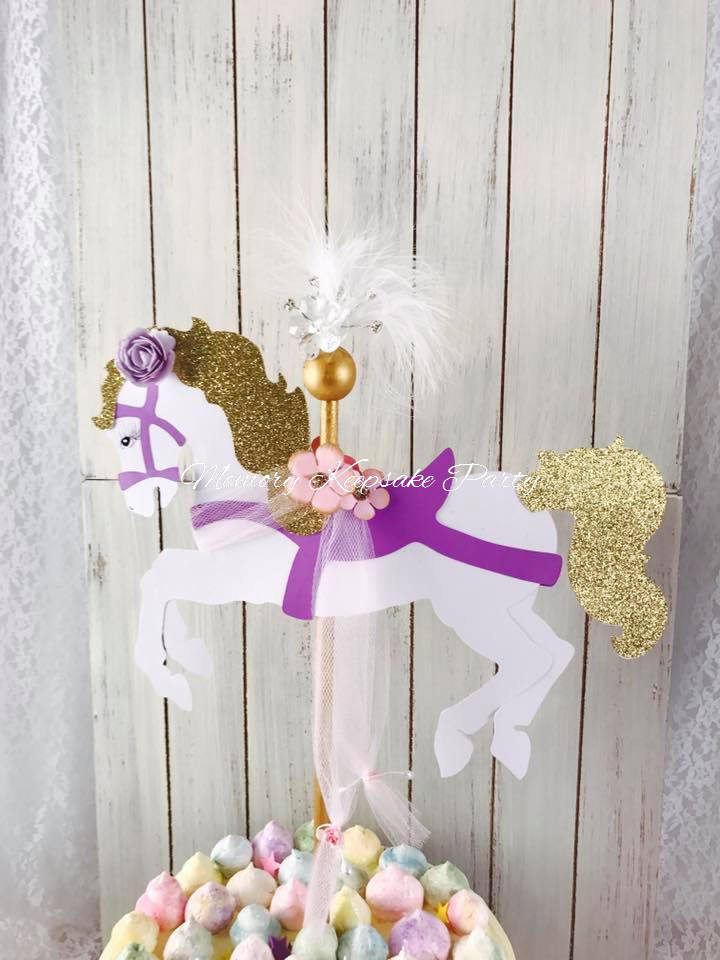 Carousel Horse Cake Topper Carousel Horse Birthday Party | Etsy