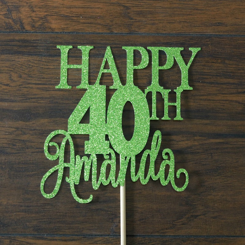 40th Cake Topper - Etsy