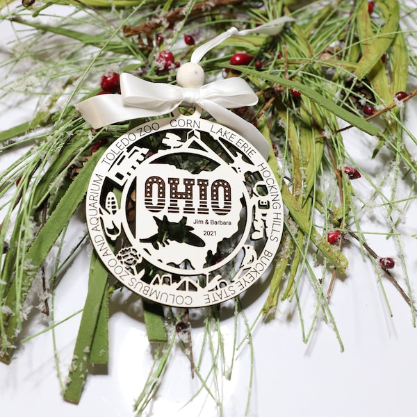 Ohio State Christmas Tree Decorations - Etsy