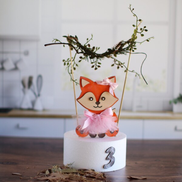 Fox Cake Topper - Etsy