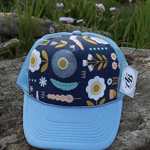 Wave Hat, Wave Trucker Hat, Colorful Trucker Hat, Trucker Hat for Her ...