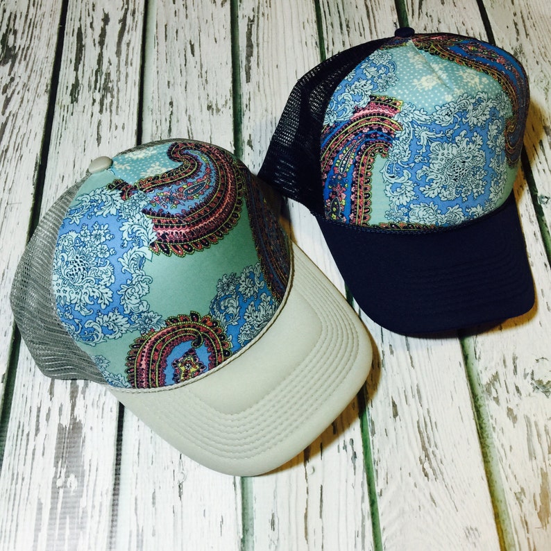 Paisley Hat Paisley Trucker Hat Womens Hat Womens Trucker | Etsy