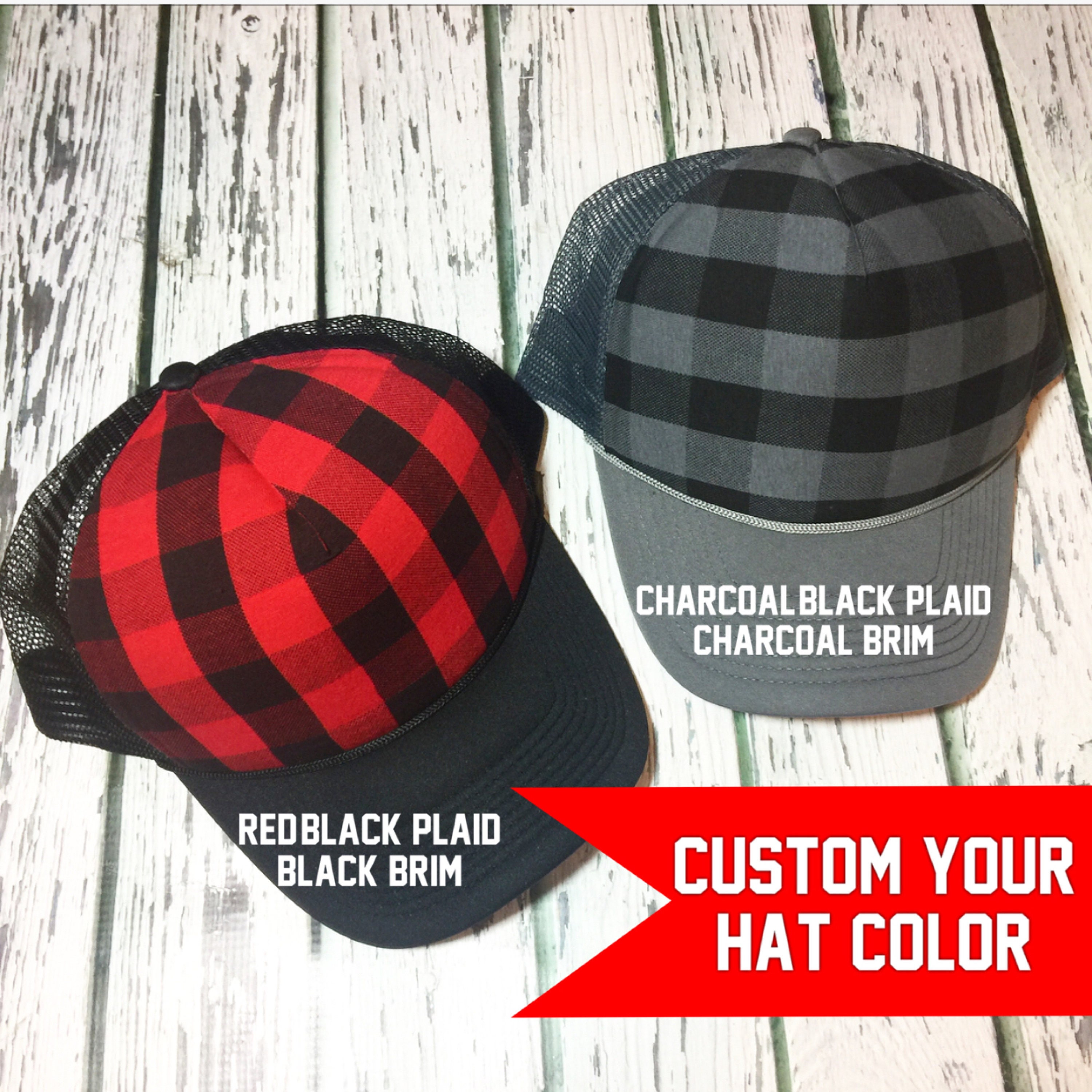 Buffalo plaid buffalo plaid hat buffalo plaid trucker hat | Etsy