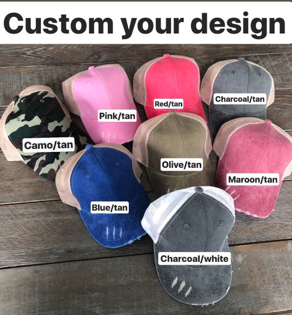 Custom Hat Custom Text Hats Trucker Hats Gift for Her Gift - Etsy