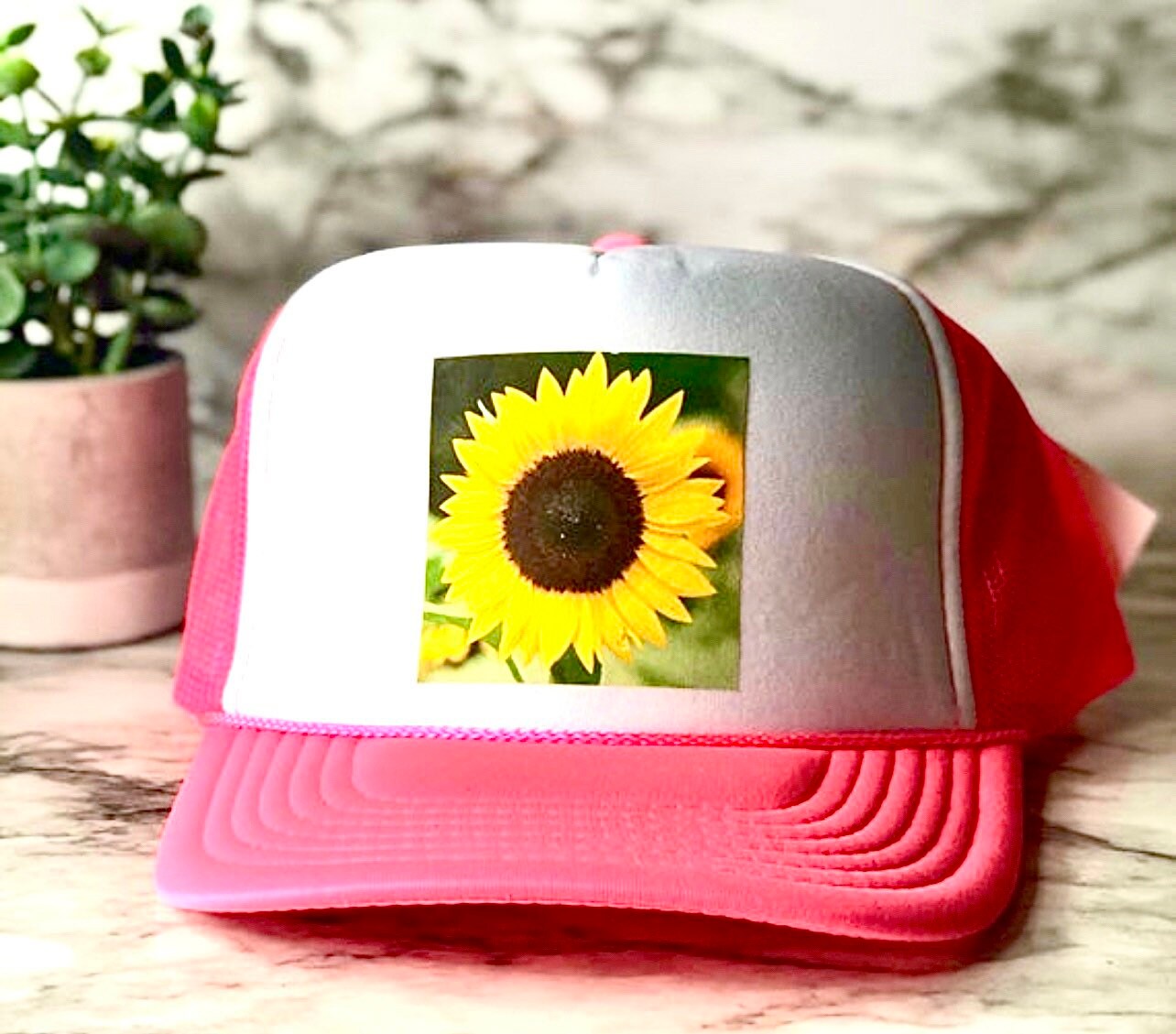 Sunflower Sunflower Hat Sunflower Fashion Sunflower Trucker - Etsy