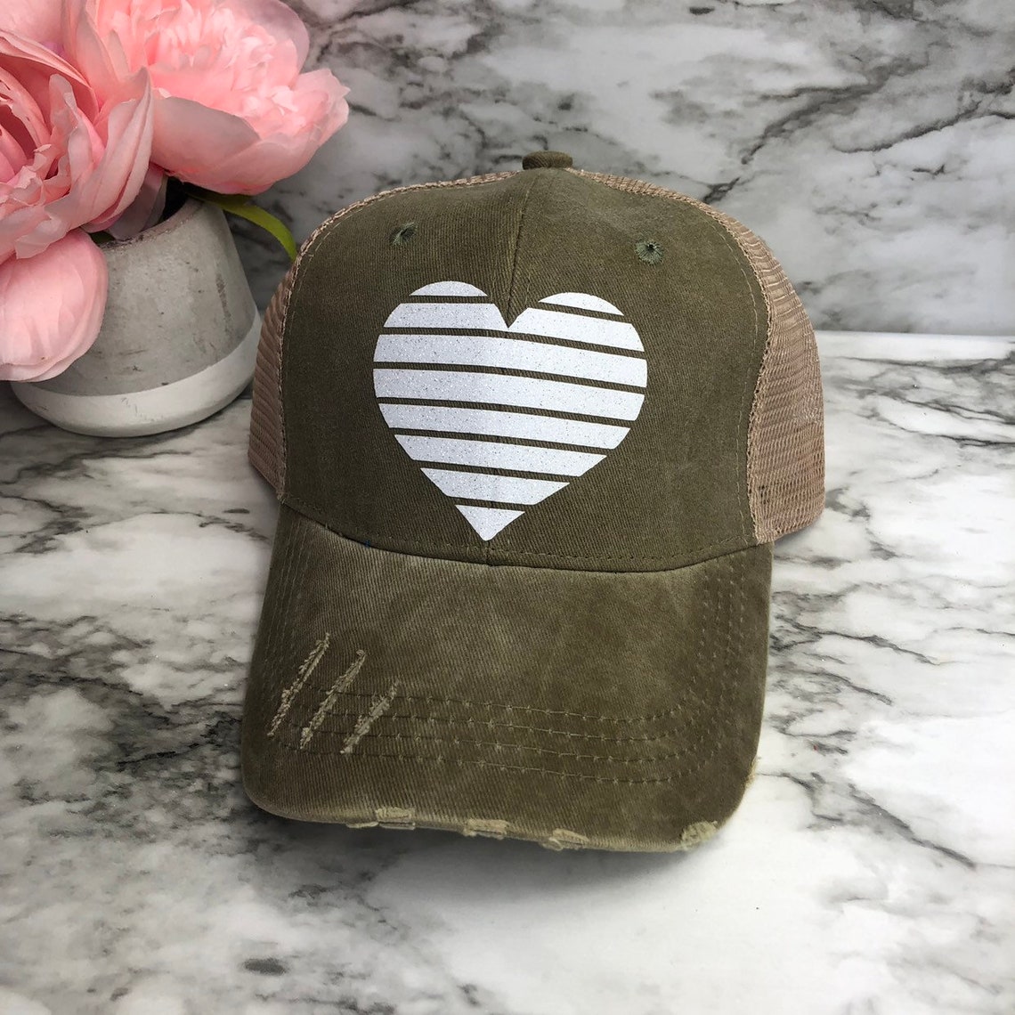 Custom Distressed Hat Distressed Hats Distressed Trucker | Etsy