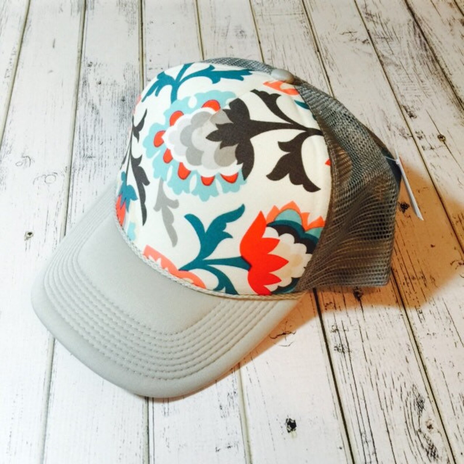 Floral hat cute flora hat floral trucker hat floral | Etsy