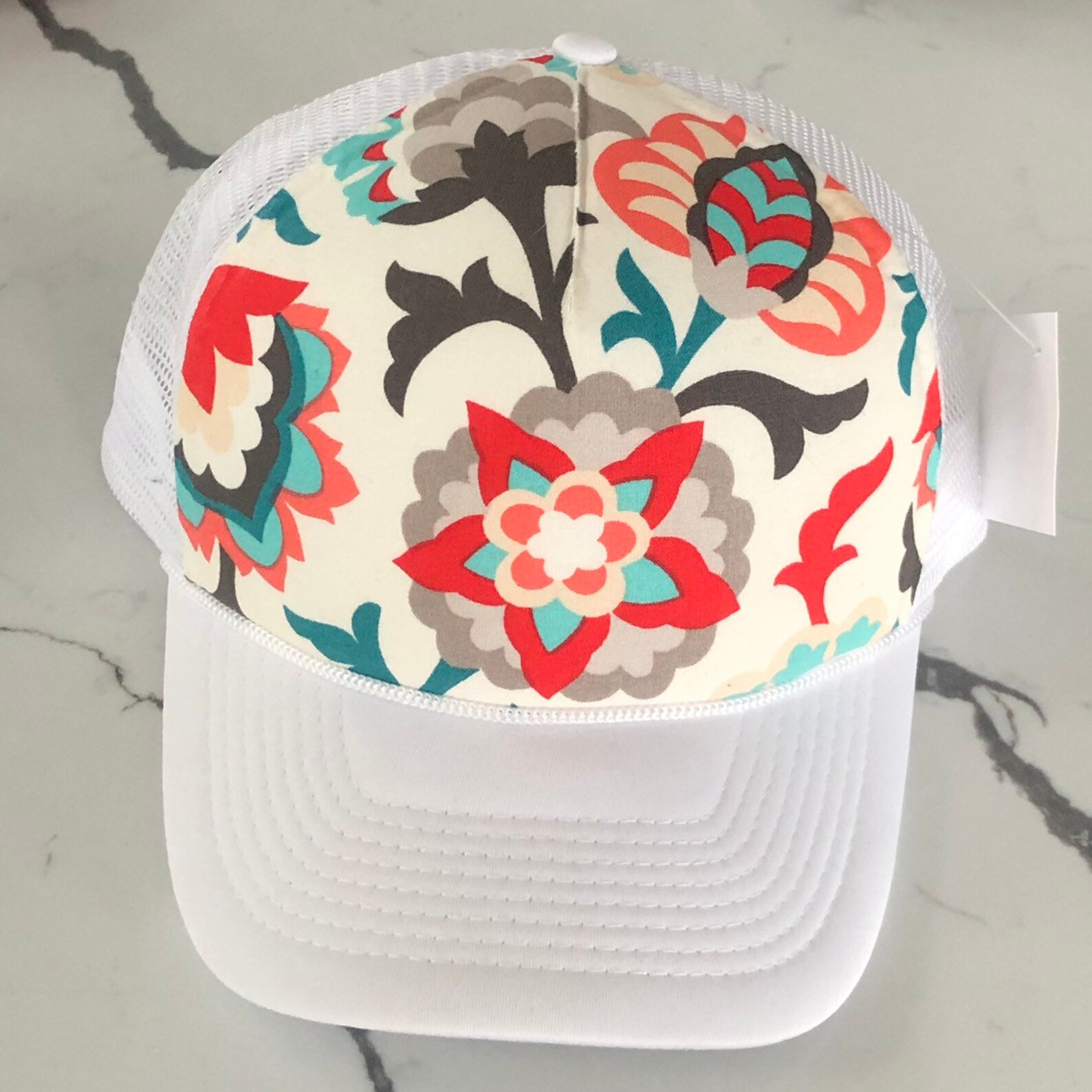 Floral hat cute flora hat floral trucker hat floral | Etsy