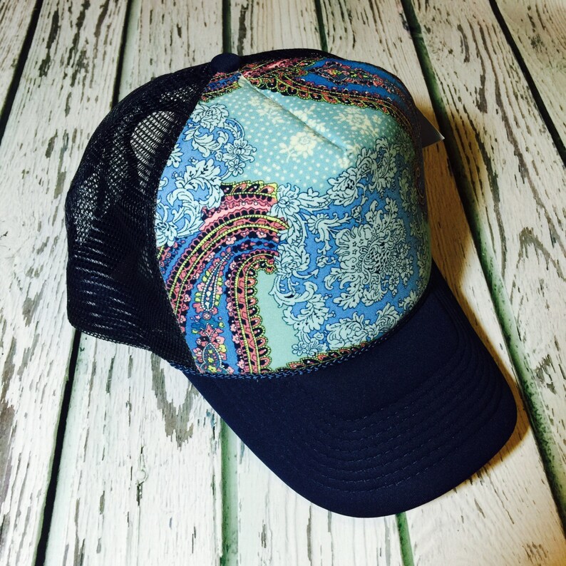 Paisley Hat Paisley Trucker Hat Womens Hat Womens Trucker - Etsy