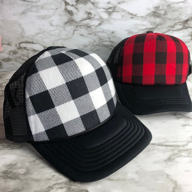 Buffalo Plaid Buffalo Plaid Hat Buffalo Plaid Trucker Hat - Etsy