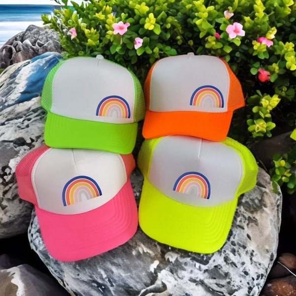 Rainbow Hat - Etsy
