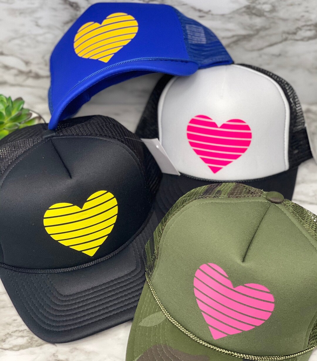 Heart Hat Heart Trucker Hat Cute Trucker Hat Trucker Hat - Etsy