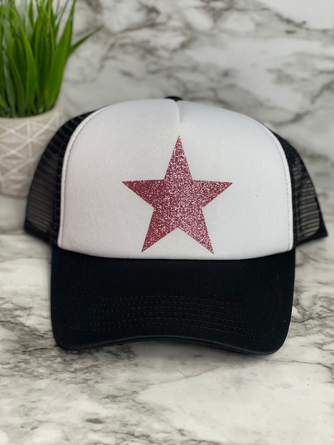 Star Star Hat Star Trucker Hat Hat With Star Custom Star - Etsy