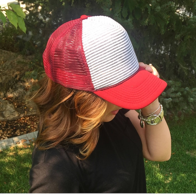 Simple Stripe Hat Striped Trucker Hat Hat With Stripes - Etsy