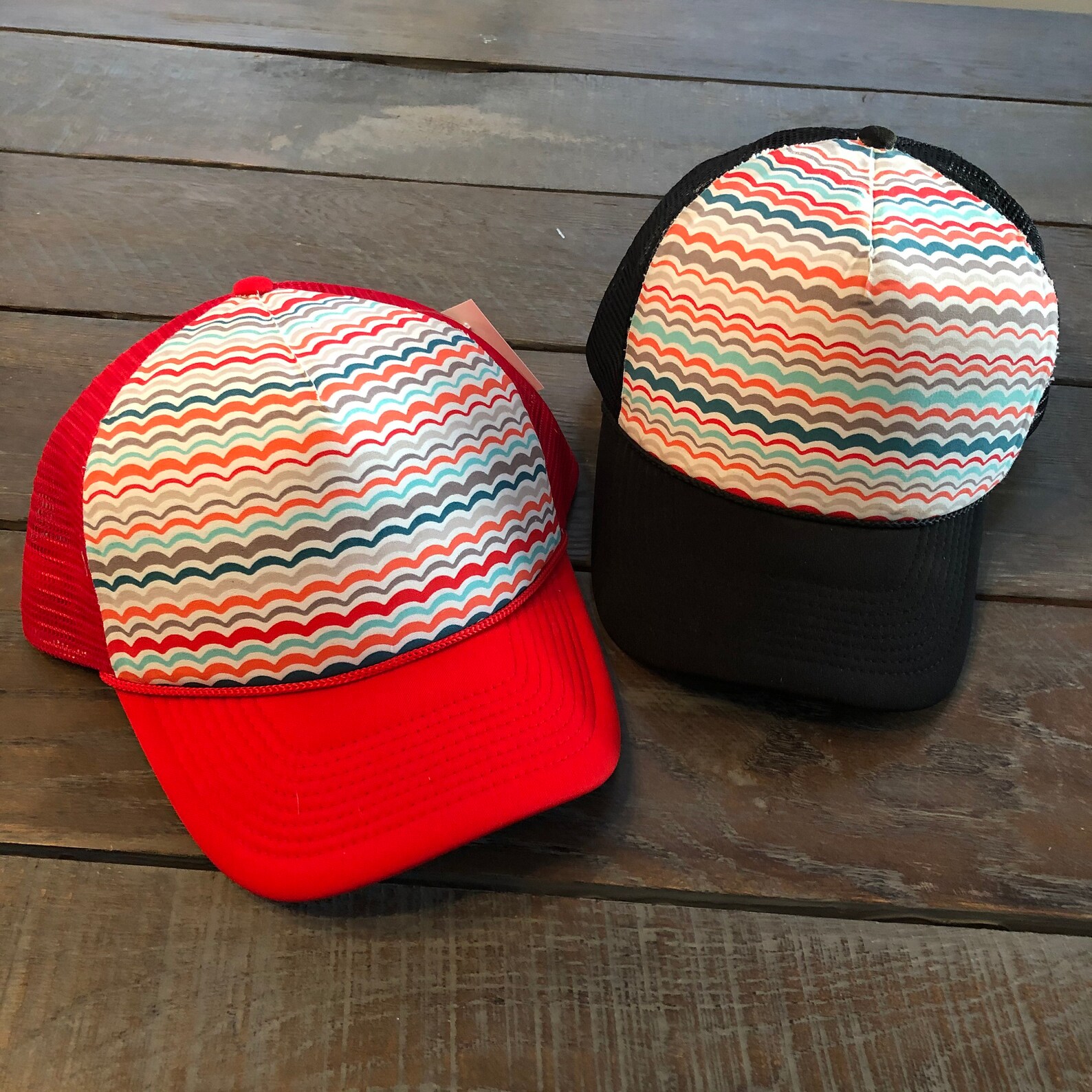 Wave Hat Wave Trucker Hat Colorful Trucker Hat Trucker Hat | Etsy