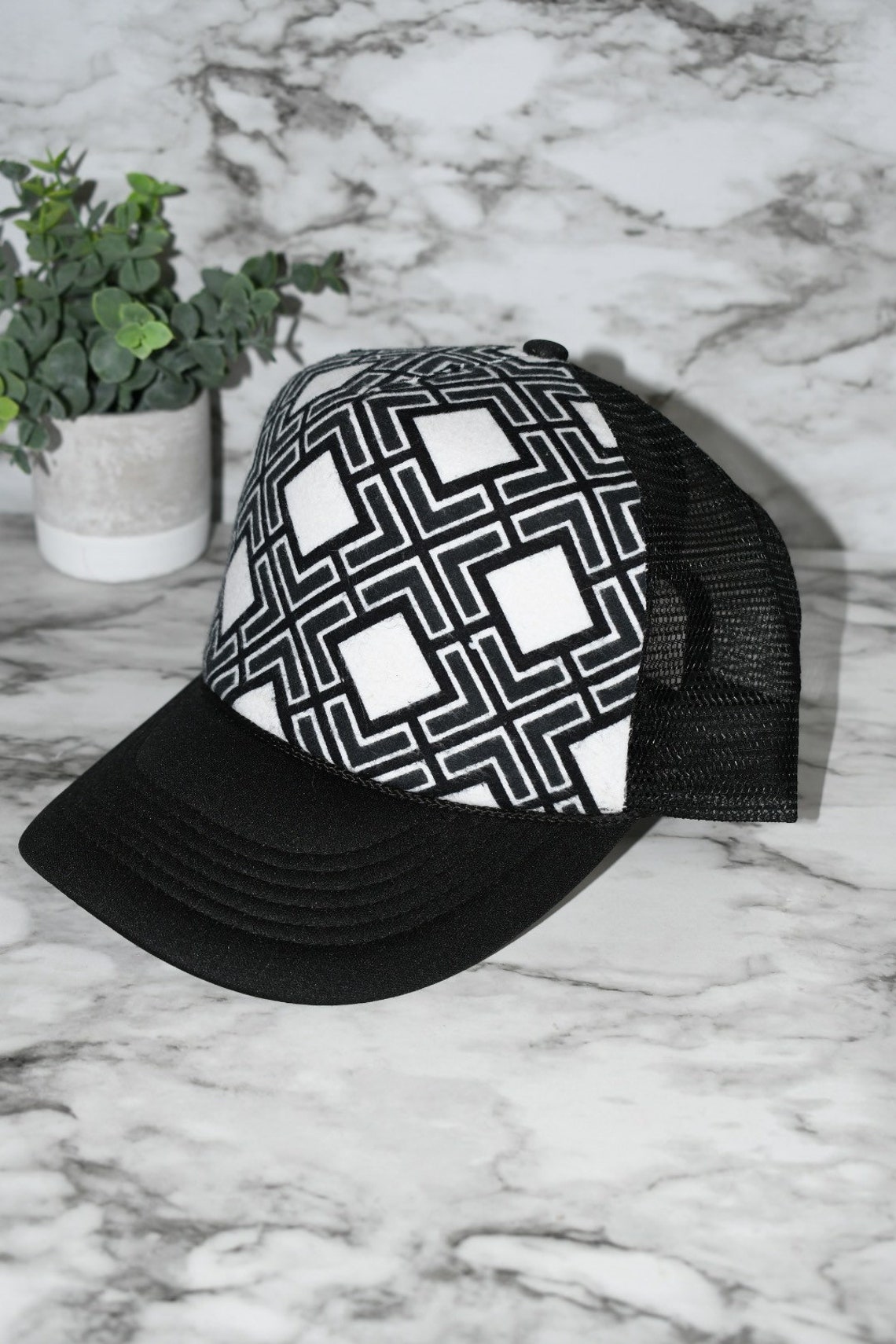 Geometric Fashion Trucker Hat Cute Trucker Hat Womens Hat - Etsy Denmark
