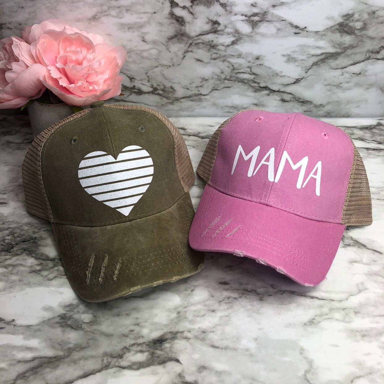 Custom Distressed Hat Distressed Hats Distressed Trucker | Etsy