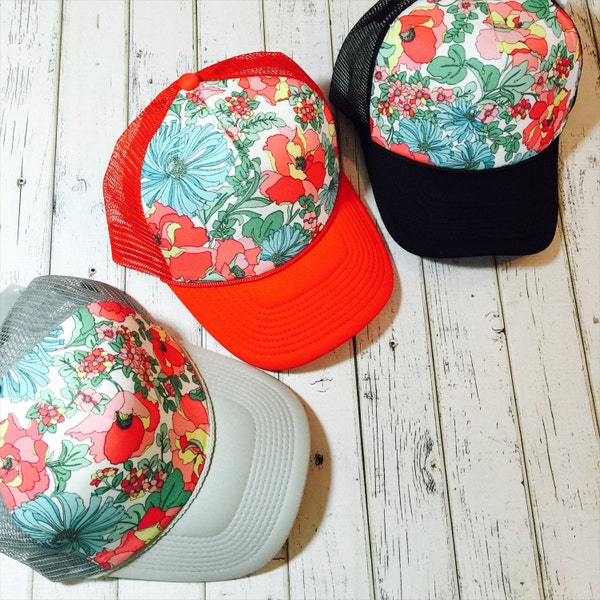Floral Snapback - Etsy