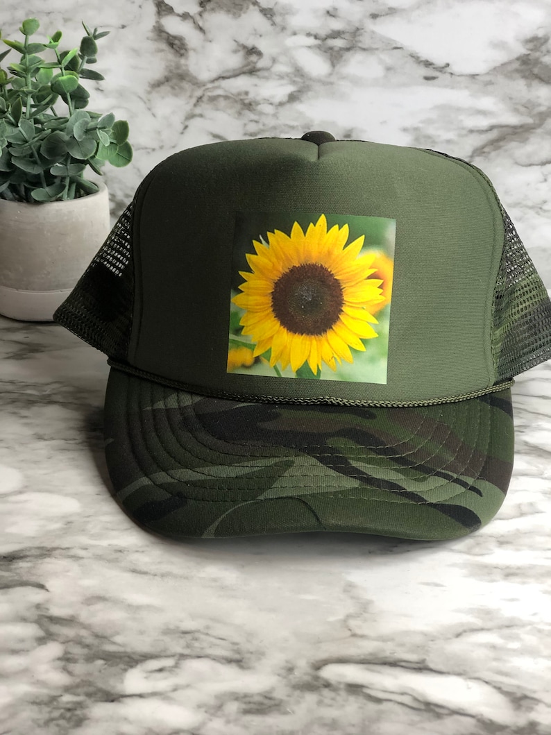 Sunflower Sunflower Hat Sunflower Fashion Sunflower Trucker | Etsy