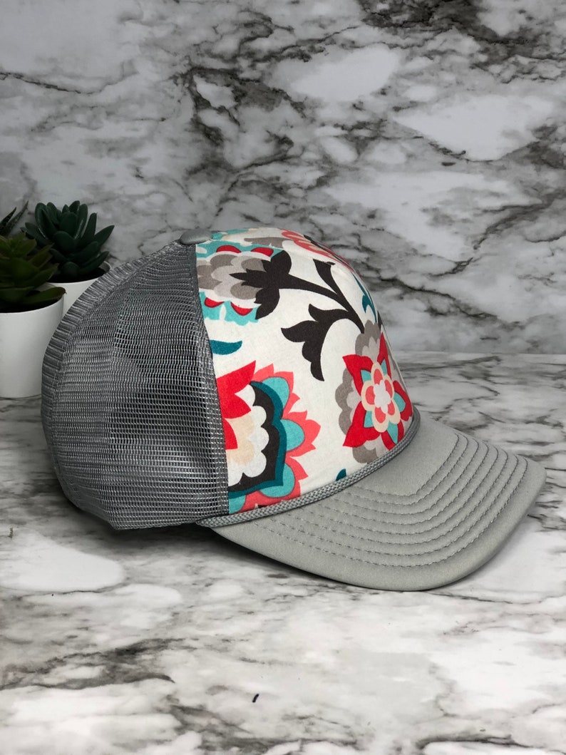 Floral hat cute flora hat floral trucker hat floral | Etsy